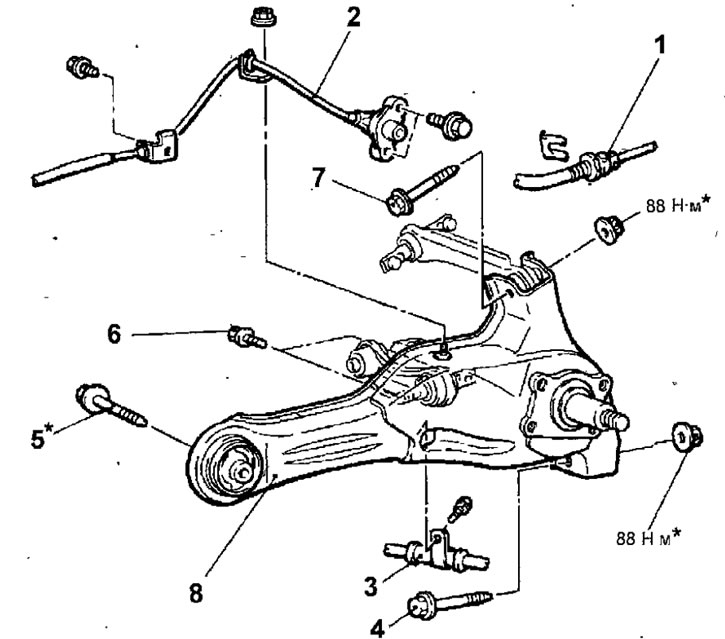 Braț de suspensie spate (Mitsubishi Space Star, 1998-2005) — «Suspensie ...